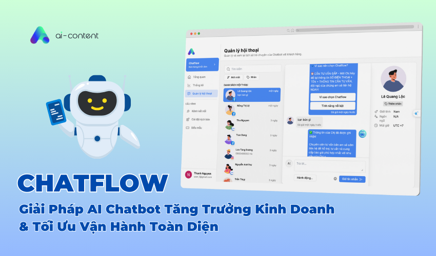 ChatFlow - Giải Pháp AI Chatbot Tăng Trưởng Kinh Doanh & Tối Ưu Vận Hành Toàn Diện - Chatflow